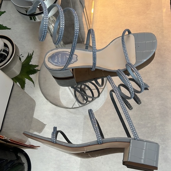 Rene Caovilla | Shoes | Rene Caovilla Cleo Sz 38 Sandal Small Heel ...